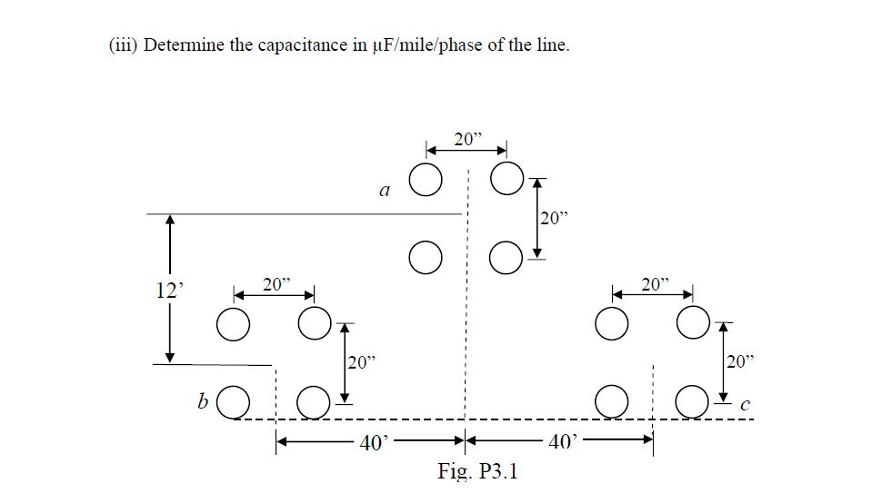 Solved 3. A three-phase transposed transmission line, shown | Chegg.com