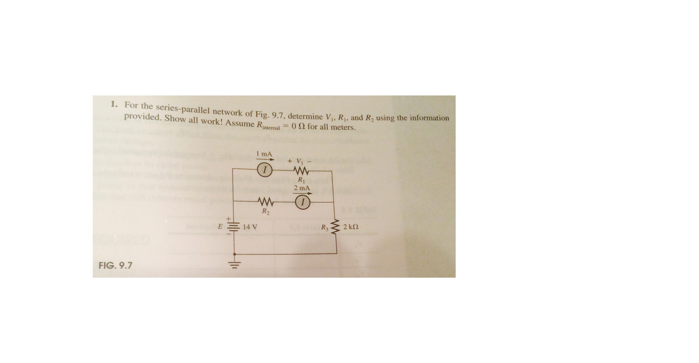 Solved 1 For The Series Parallel Network Of Fig 9 7