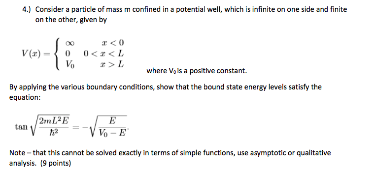 Solved Consider a particle of mass m confined in a potential | Chegg.com