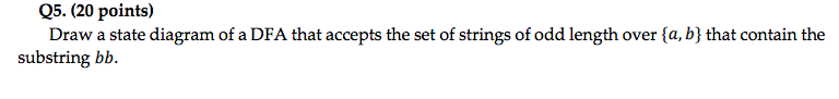 Draw a state diagram of a DFA that accepts the set of | Chegg.com