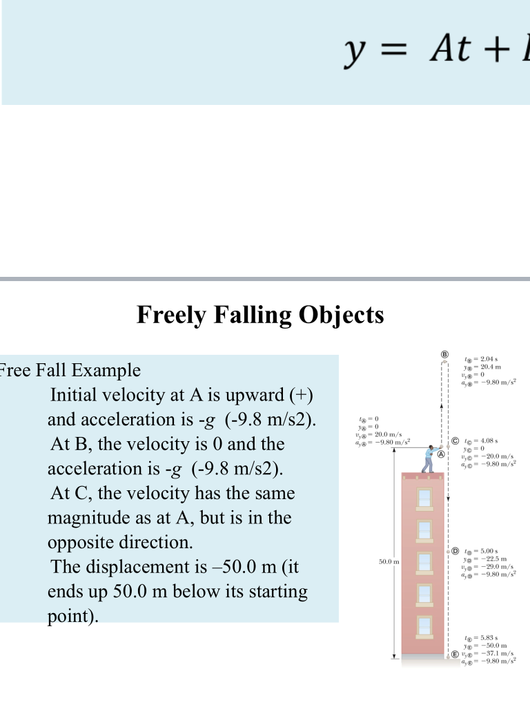 Free Fall Example Initial Velocity At A Is Upward Chegg Free Fall Example Initial Velocity At A Is Upward Chegg