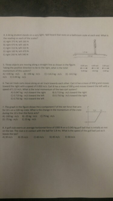 Solved PHYS1111 Lab Fall 2017 Recitation Exercise 10 | Chegg.com