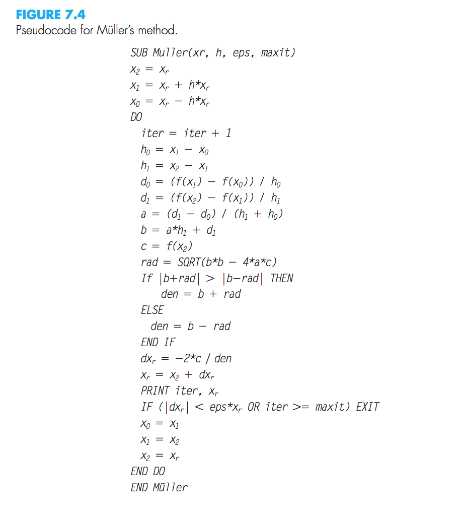 Solved Use Muller's method to solve for the largest root of | Chegg.com