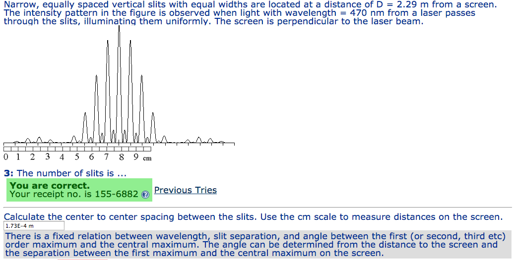 Solved Narrow, equally spaced vertical slits with equal | Chegg.com