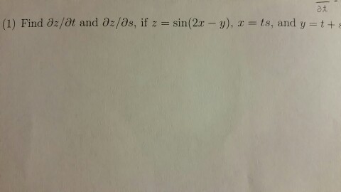 Solved Find partial differential z/partial differential t | Chegg.com