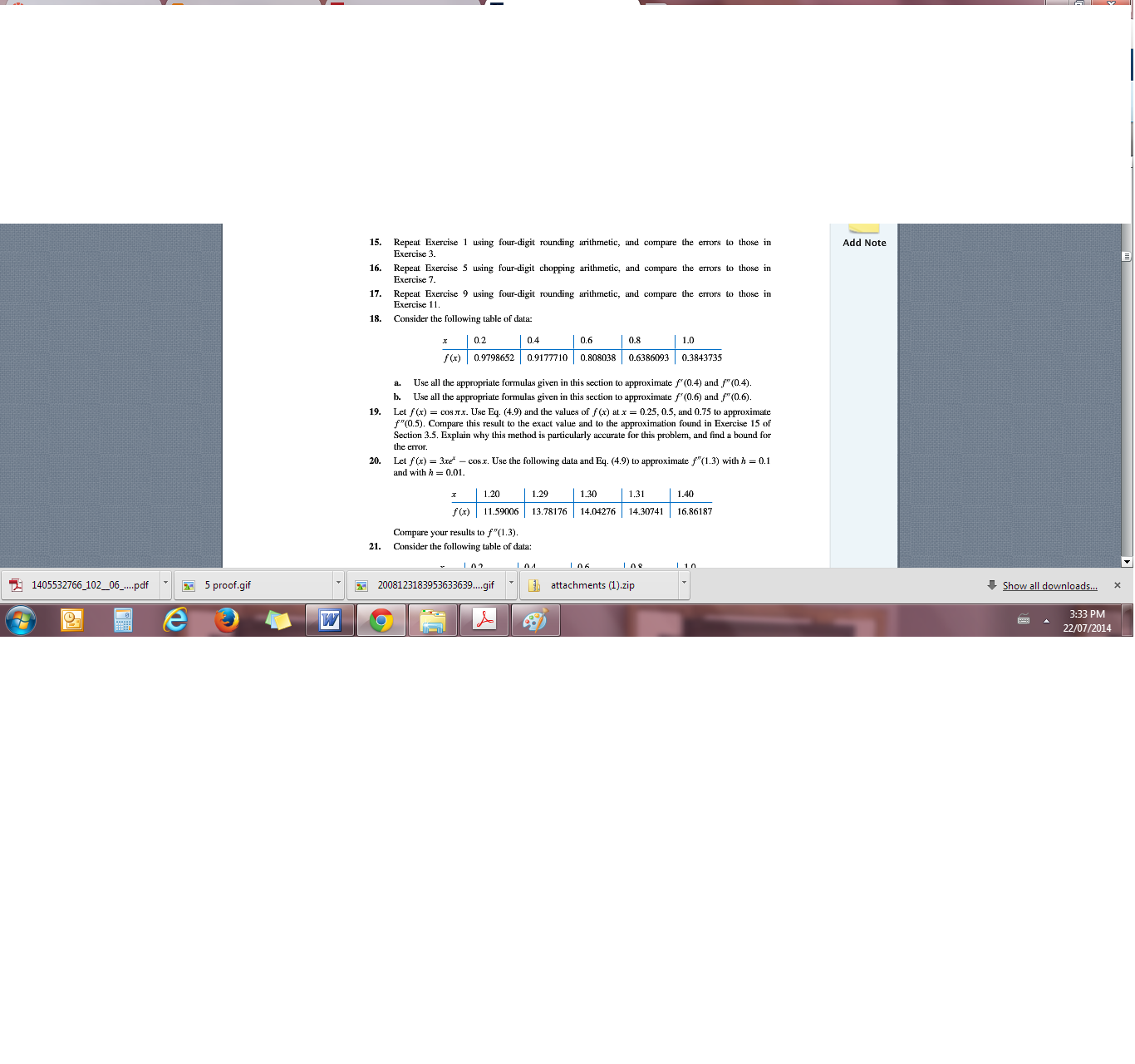 Repeat Exercise 1 Using Four Digit Rounding 