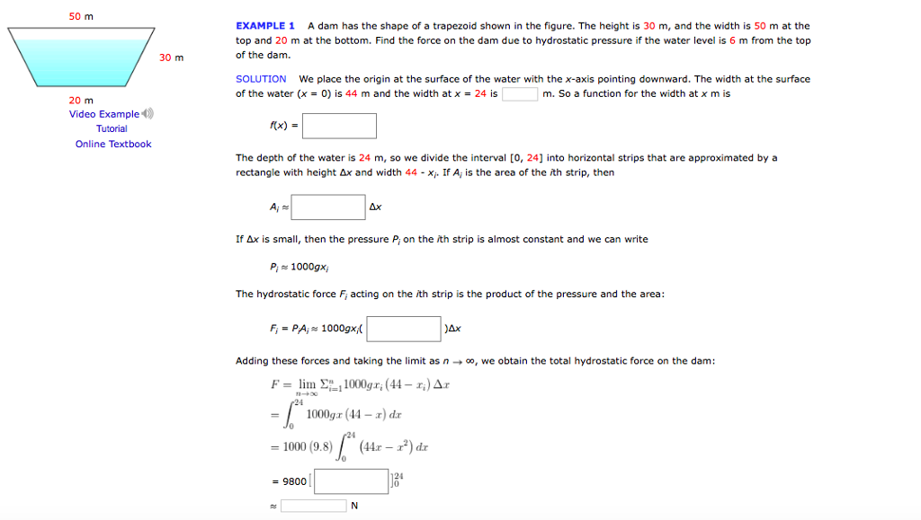Solved A dam has the shape of a trapezoid shown in the | Chegg.com