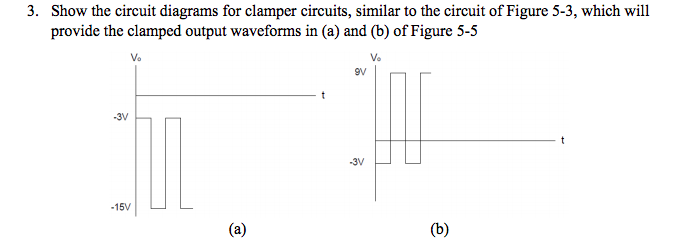 Solved 3. Show the circuit diagrams for clamper circuits, | Chegg.com