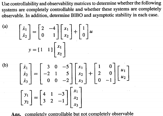 Solved Use Controllability And Observability Matrices To Chegg solved-use-controllability-and-observability-matrices-to-chegg