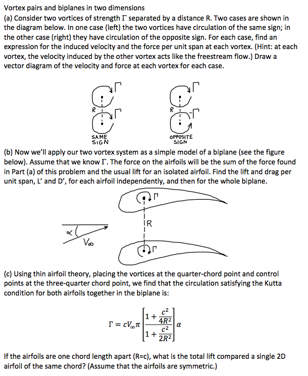 A) Consider two vortices of strength Gamma separated | Chegg.com