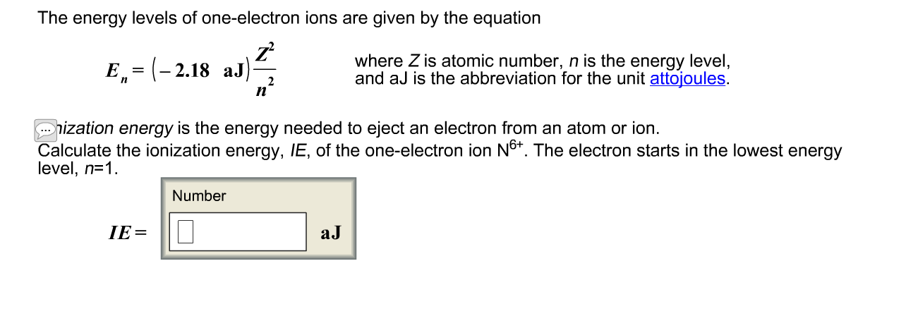 Solved The energy levels of one-electron ions are given by | Chegg.com