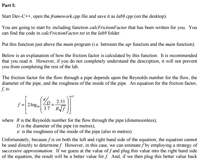 Solved Part I: Start Dev-C++, open the framework.cpp file | Chegg.com