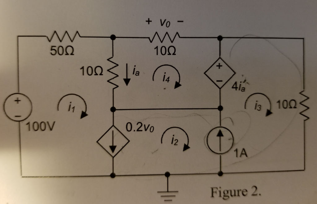 Solved Solve the mesh analysis for the circuit shown in | Chegg.com