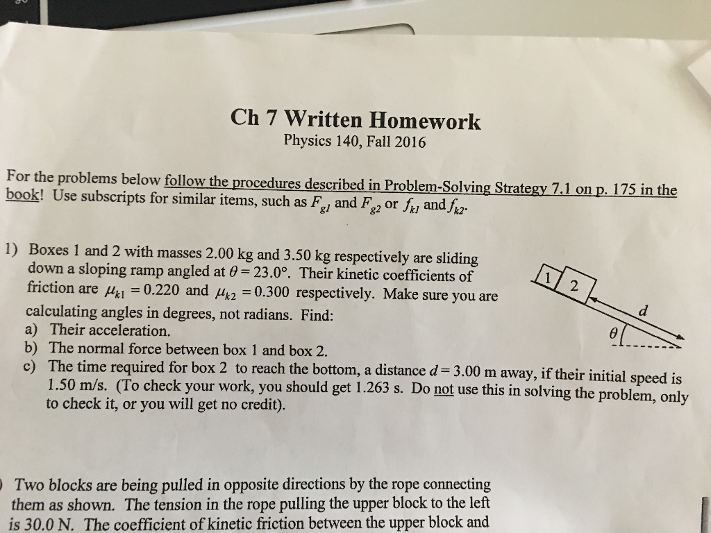 Solved Boxes 1 and 2 with masses 2.00 kg and 3.50 kg | Chegg.com
