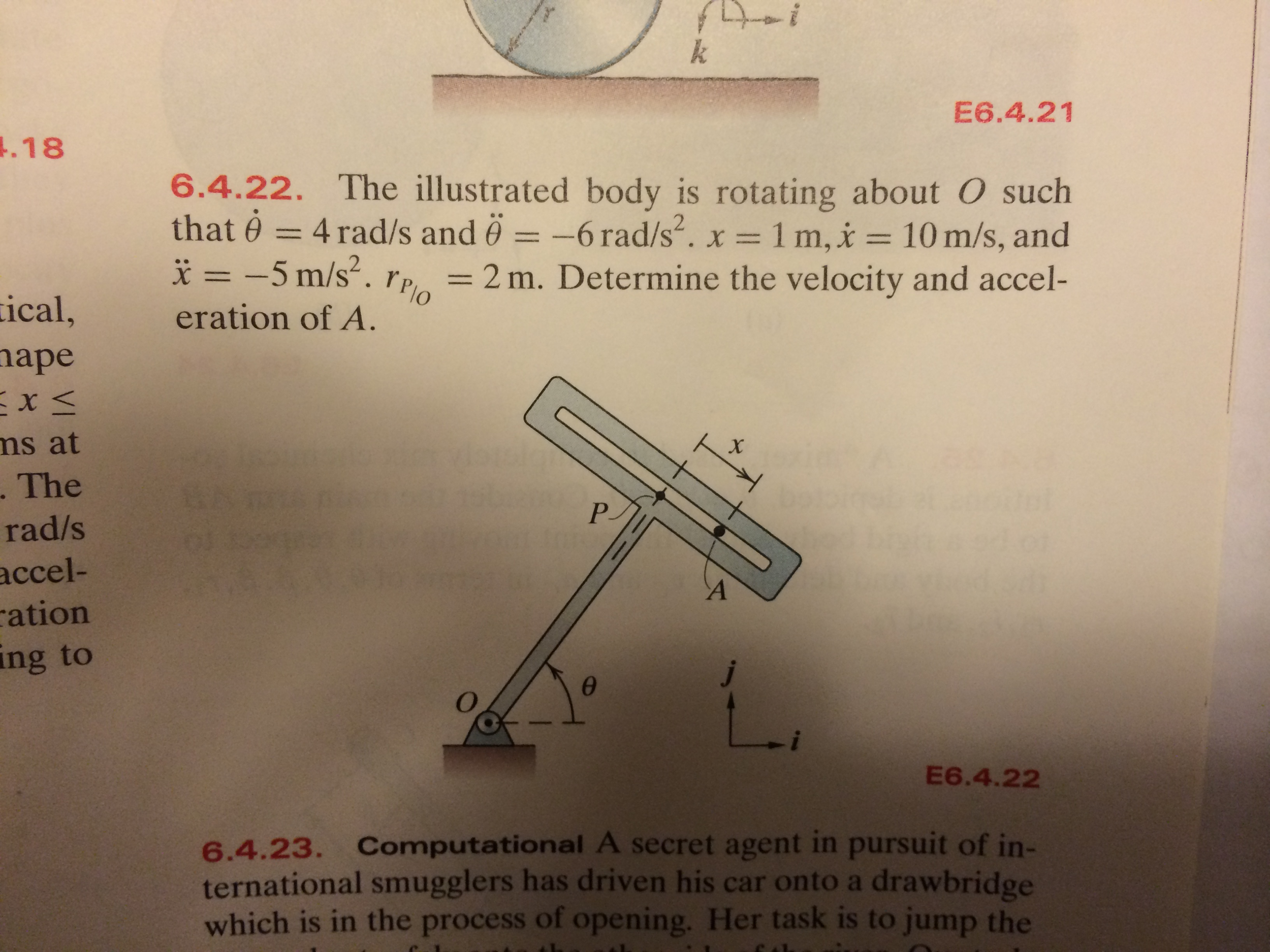 Solved The illustrated body is rotating about O such that | Chegg.com