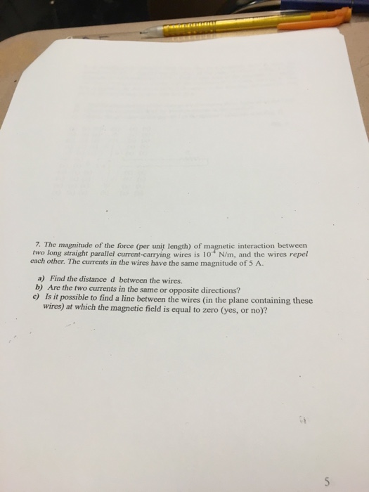 Solved The magnitude of the force (per unit length) of | Chegg.com