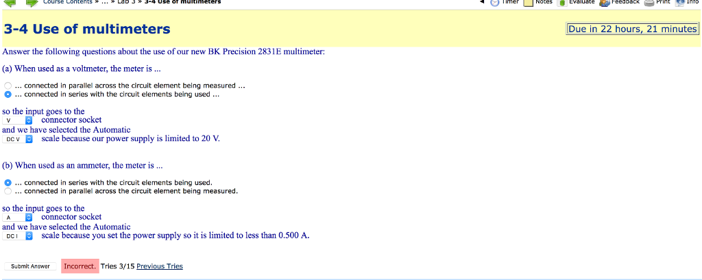 Solved 3-4 Use of multimeters Answer the following questions | Chegg.com
