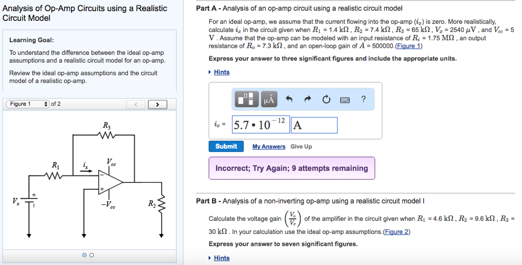 Solved To understand the difference between the ideal op-amp | Chegg.com
