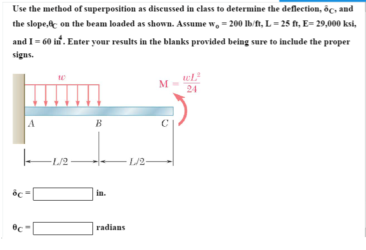 Solved Use the method of superposition as discussed in class | Chegg.com