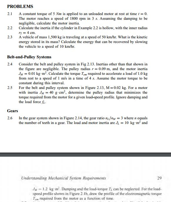 Solved A constant torque of 5 Nm is applied to an unloaded | Chegg.com