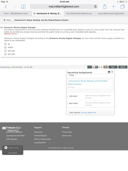 Solved Scenario: Money Supply Changes The reserve | Chegg.com
