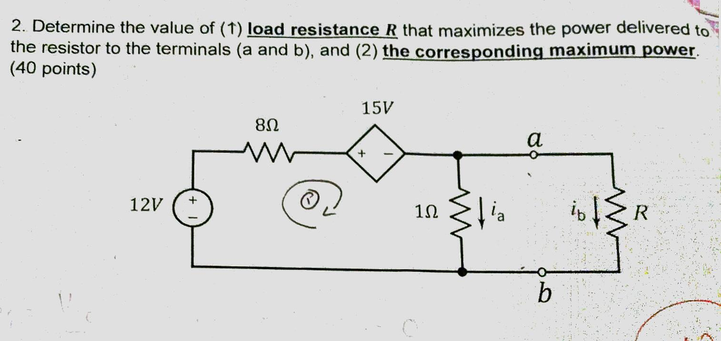 Solved Determine the value of (1) load resistance R that | Chegg.com