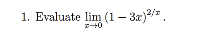 Solved Evaluate lim_x rightarrow 0 (1 - 3x)^2/x. | Chegg.com