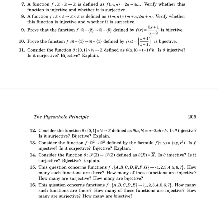 Solved 7. A function f:Z×Z→ Z is defined as f(m,n)=2n-4m. | Chegg.com