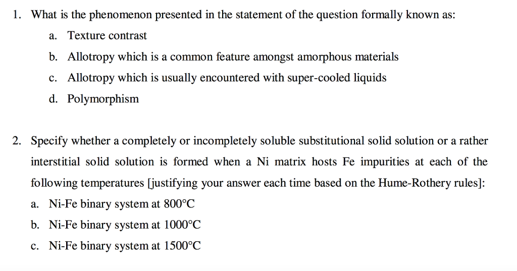 Pure iron or alpha-ferrite (o-Fe) exhibits a | Chegg.com
