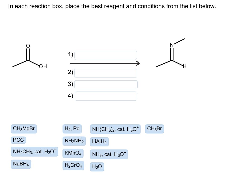 Solved Label each reaction arrow with the conditions | Chegg.com