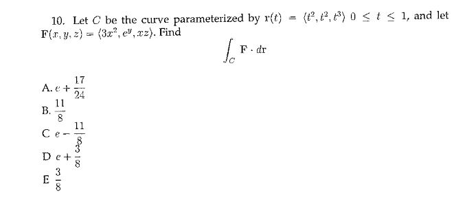 Solved Let C Be The Curve Parameterized By R T