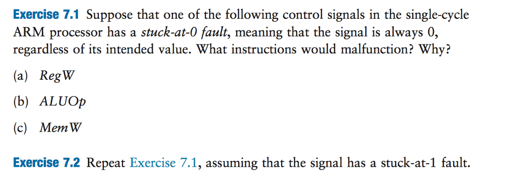 Solved Exercise 7.1 Suppose that one of the following | Chegg.com