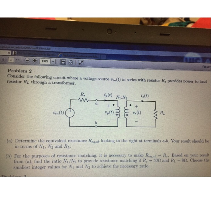 Solved Consider the following circuit where a voltage source | Chegg.com