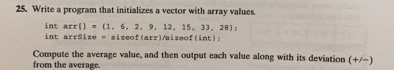 Write a program that initializes a vector with array | Chegg.com