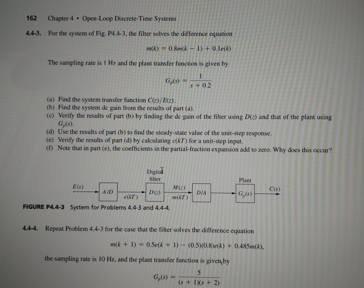 Solved 162 Chapter 4 Open-Loop Discrete-Time Systems 4.4-3. | Chegg.com
