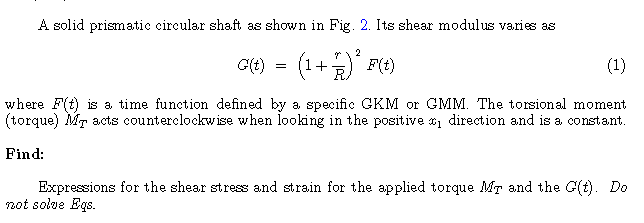 Solved This is a viscoelasticity problem where GME is | Chegg.com