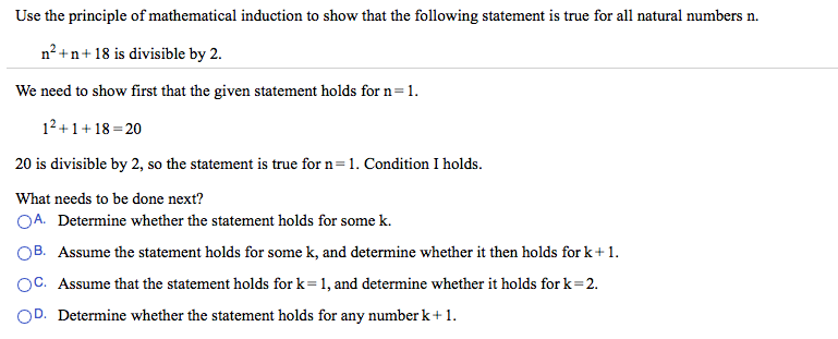 Solved Use the principle of mathematical induction to show | Chegg.com