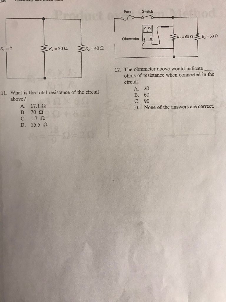 Solved Name Date True or False: 7. Total circuit current is | Chegg.com
