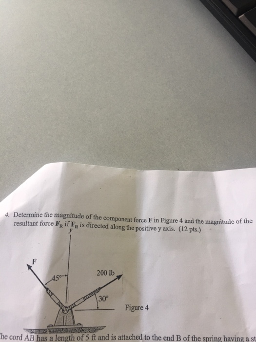 Solved Determine the magnitude of the component force F in | Chegg.com