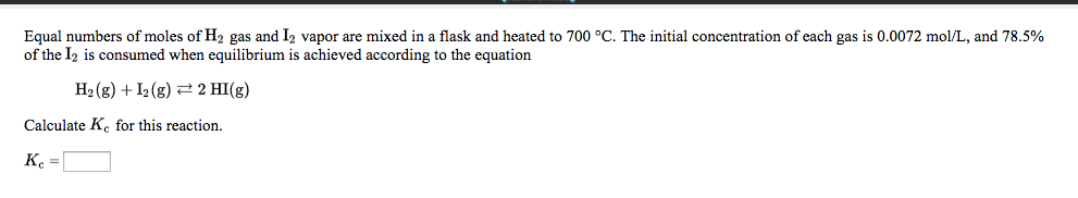 Solved Equal numbers of moles of H_2 gas and I_2 vapor are | Chegg.com