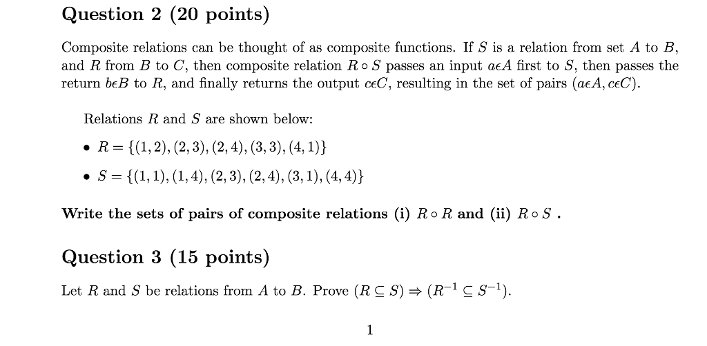 Solved Composite relations can he thought of as composite | Chegg.com