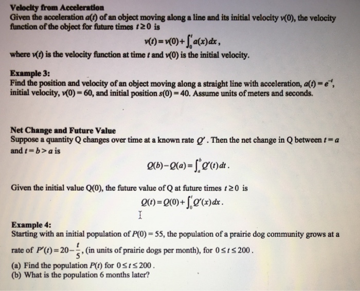 Solved Given the acceleration a(t) of an object moving along | Chegg.com