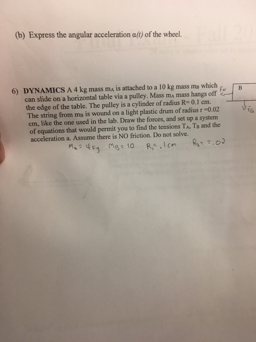 Solved Express the angular acceleration alpha(t) of the | Chegg.com