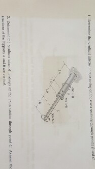 Determine the resultant internal torque acting on the | Chegg.com