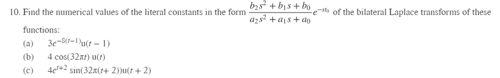 Solved b r +"+a 10. Find the numerical values of the literal | Chegg.com