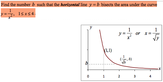 Solved find the number b such that the horizontal line y=b | Chegg.com
