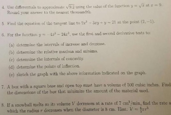 Solved Use differentials to approximate square root 9.2 | Chegg.com