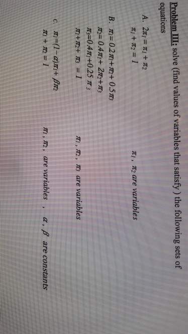 Solved Problem!!!: solve (find values of variables that | Chegg.com