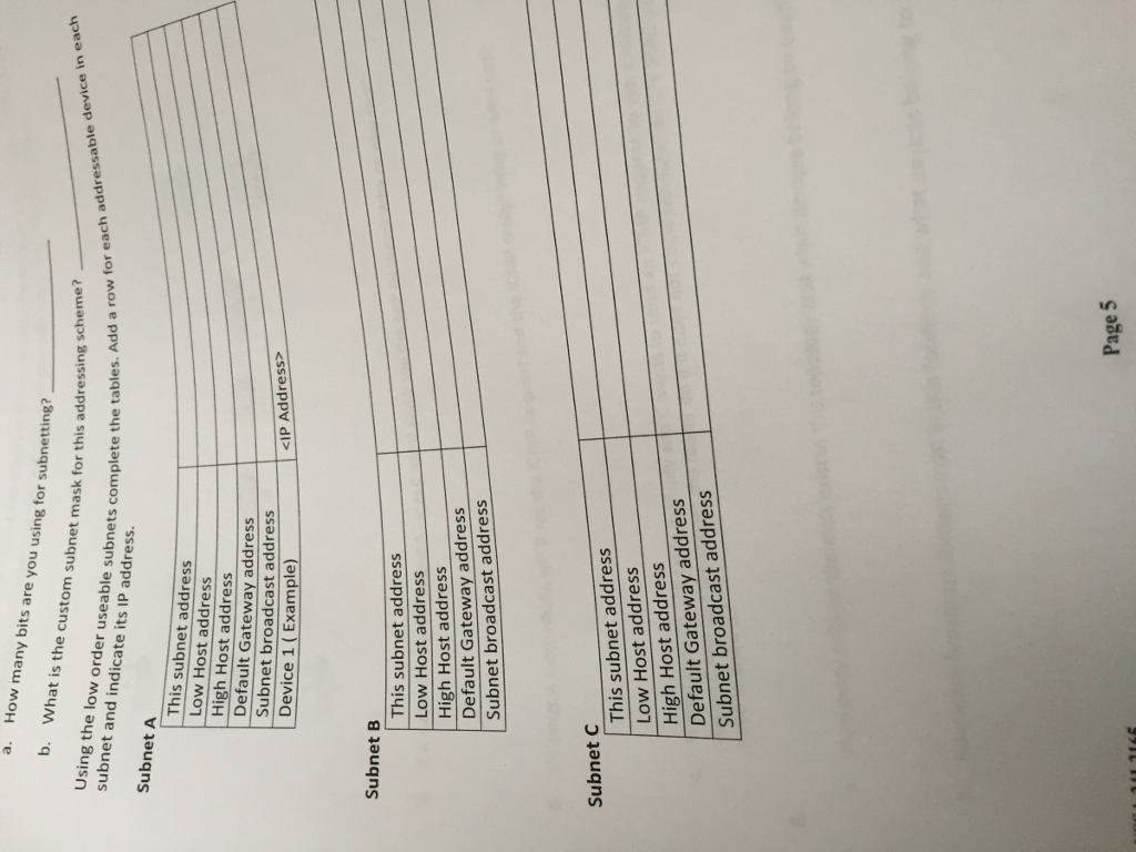 Solved 6. Using the following diagram divide the network | Chegg.com