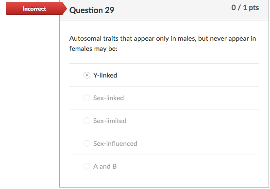 Solved Incorrect 0 1 pts Question 29 Autosomal traits that | Chegg.com Solved Incorrect 0 1 pts Question 29 Autosomal traits that | Chegg.com